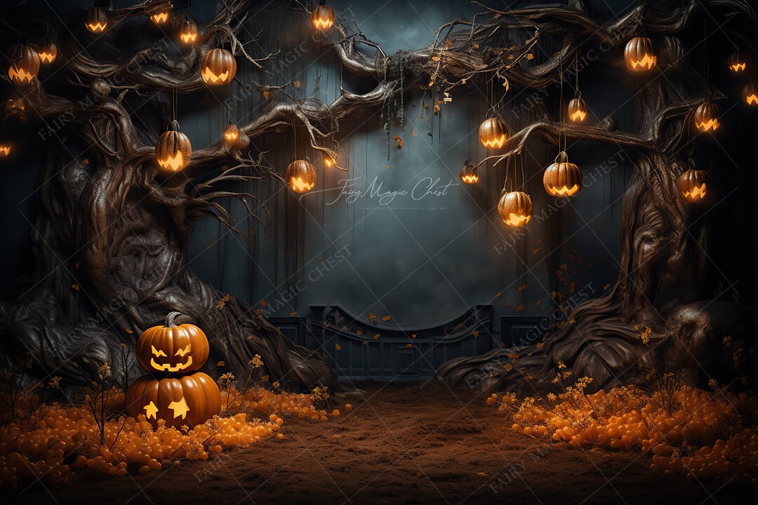 Halloween Digital Backdrop for Photography, Digital Background ...