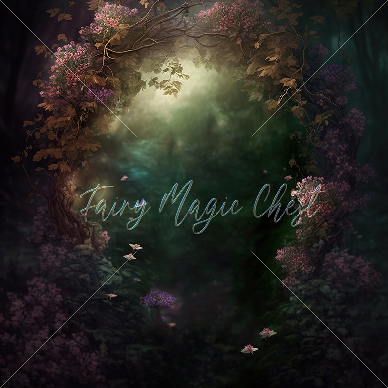 3 Painterly Digital Backgrounds. Enchanted Forest. Digital - Etsy