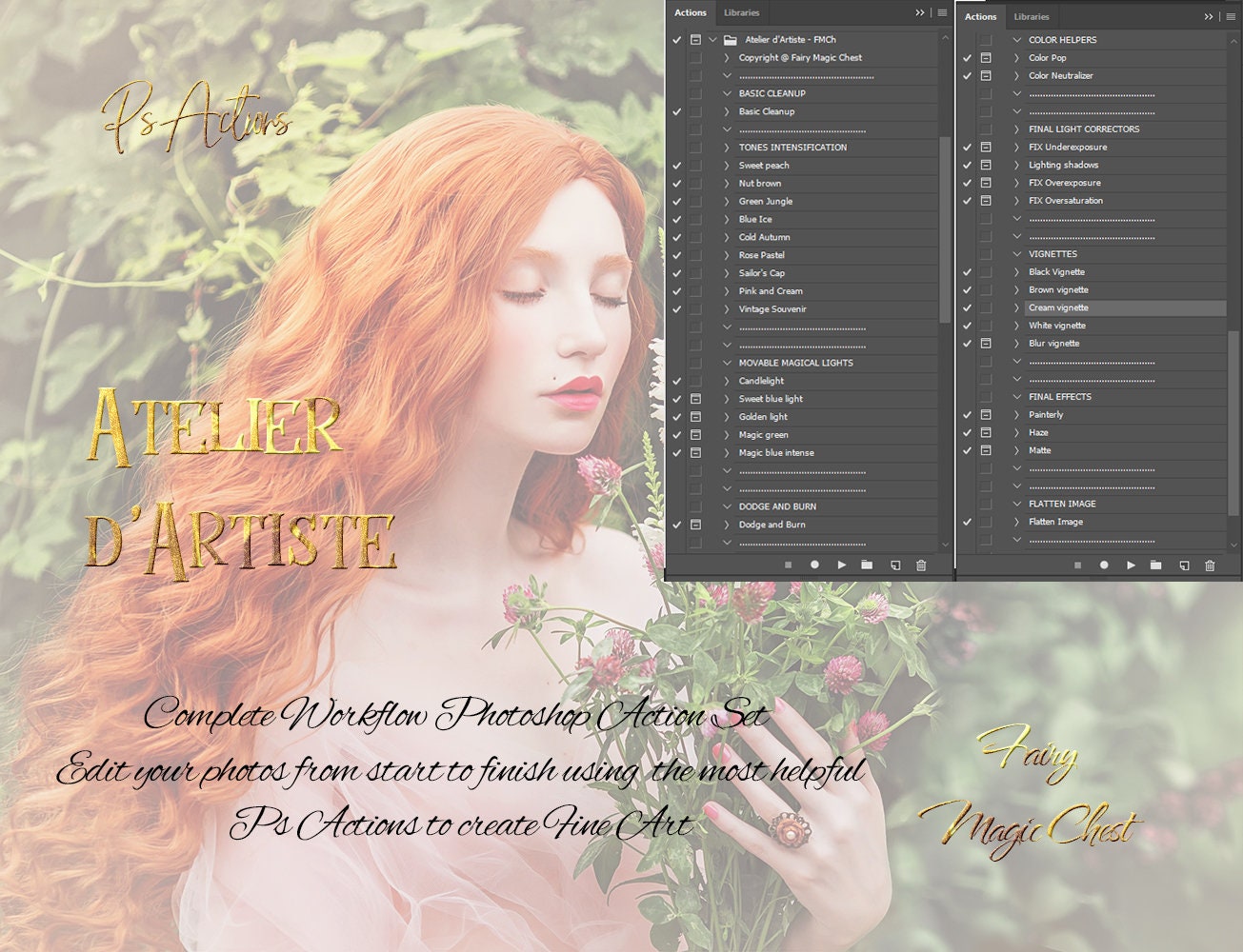 Complete Workflow Photoshop Actions Set. 31 Fine Art Actions. | Etsy