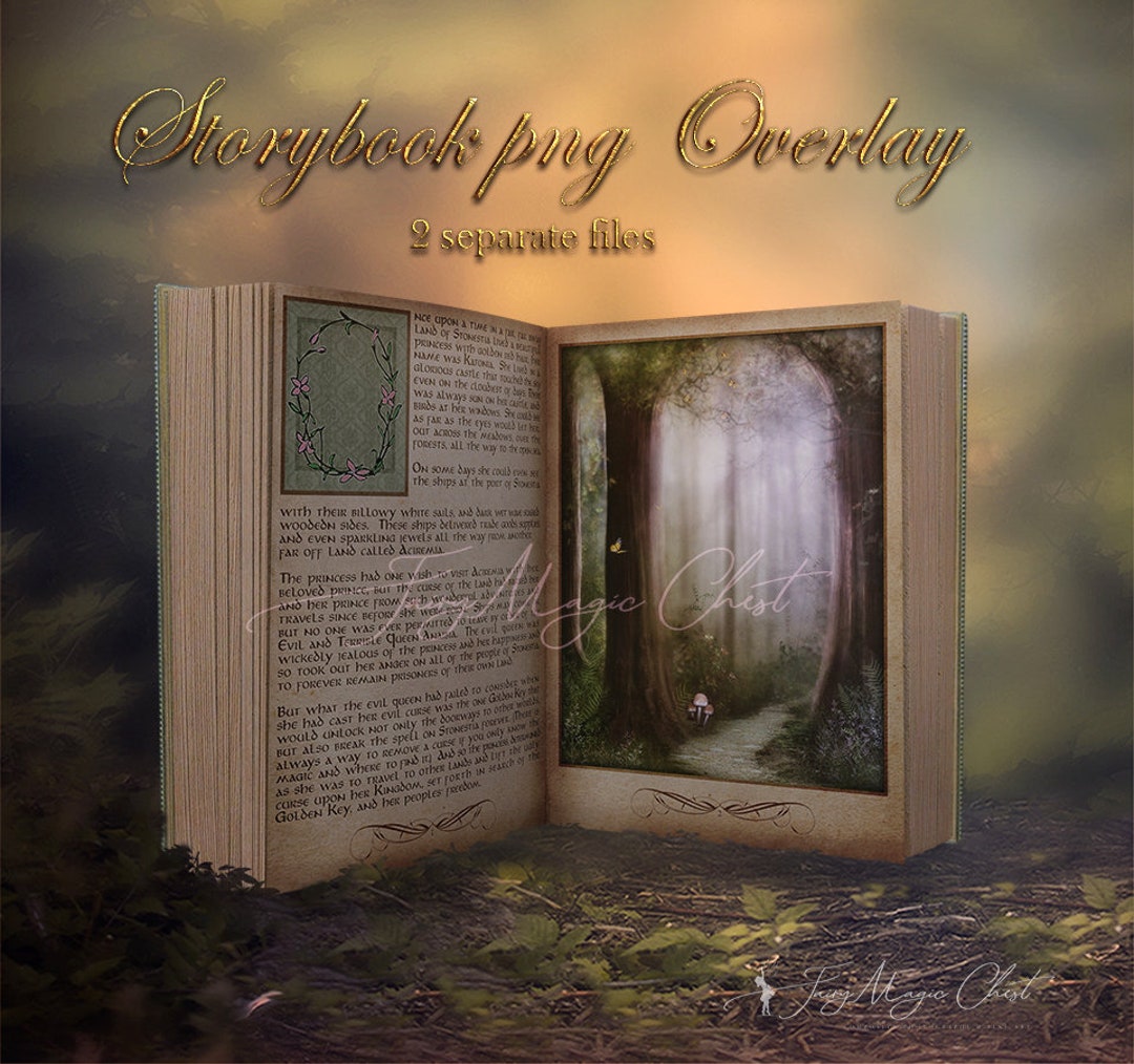 Storybook Overlay on Transparent Backgroud. 2 High Resolution PNG Files ...