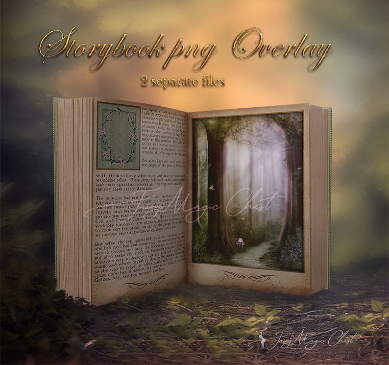 Storybook Overlay on Transparent Backgroud. 2 High Resolution - Etsy