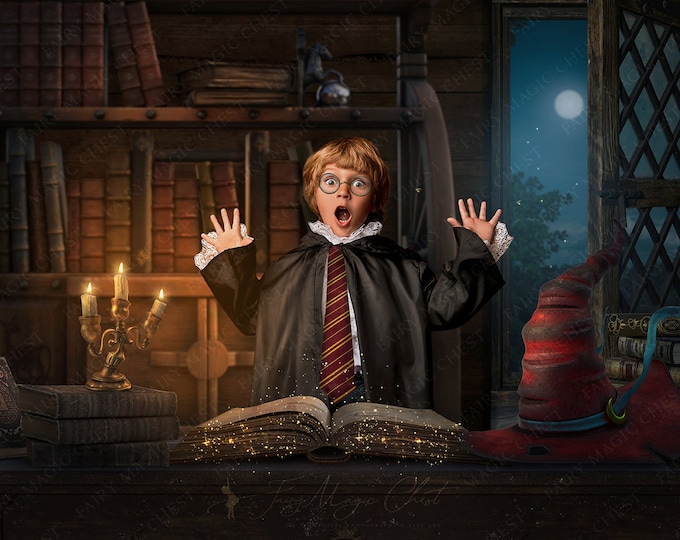 Value Digital Background Bundle Wizard School Backdrop Magic Castle ...