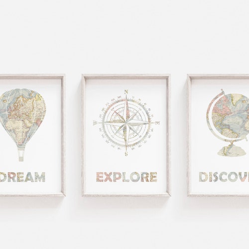 Adventure Wall Decor Nursery Wall Art Travel Nursery Print | Etsy