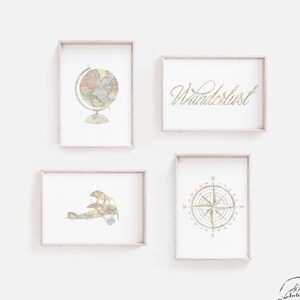 Wanderlust Wall Art, Travel Nursery Printable, Nursery Wall Art ...