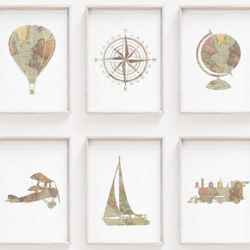Wanderlust Nursery Decor Adventure Nursery Wall Art Travel - Etsy