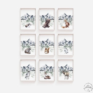 Mountain Animal Wall Art, Boys Nursery Prints, Adventure Nursery Decor ...