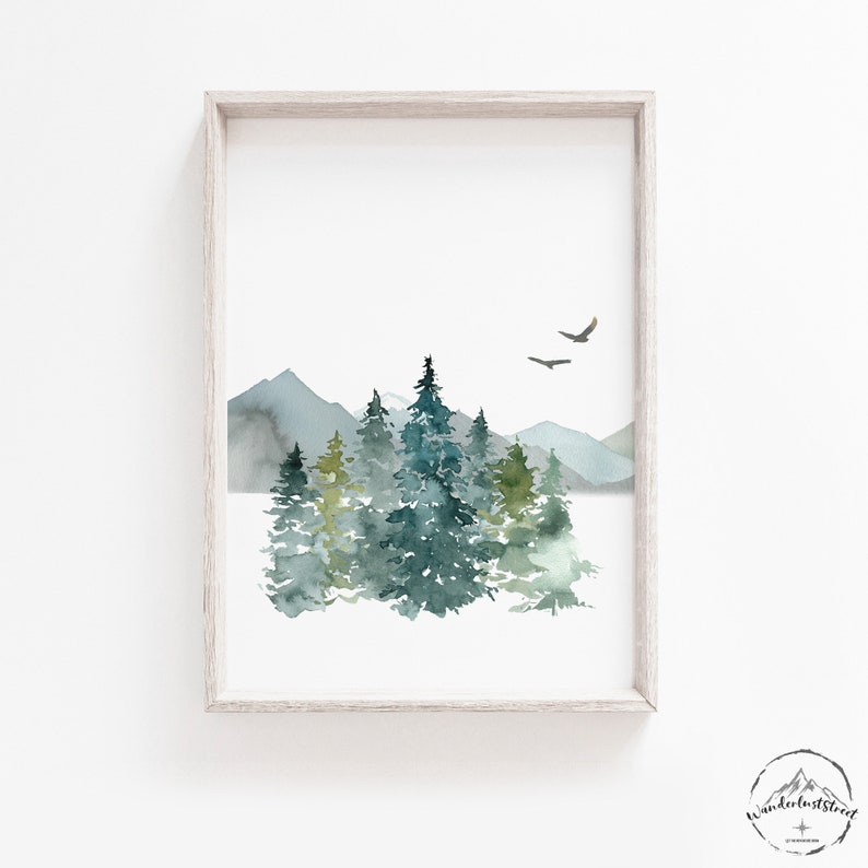 Forest Home Decor Natural Home Deco Woodland Forest Wall - Etsy