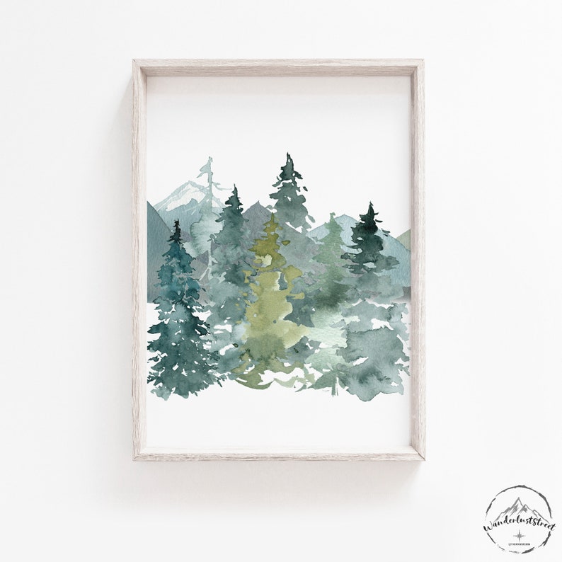 Forest Home Decor Natural Home Deco Woodland Forest Wall - Etsy