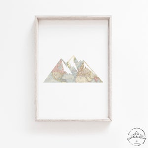 Adventure Bedroom Deco, Travel Nursery Wall Art, Mountain Print ...