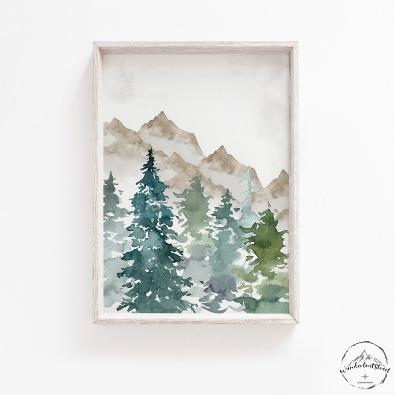 Mountain Home Decor Cabin Wall Art Nature Print Set DIGITAL - Etsy