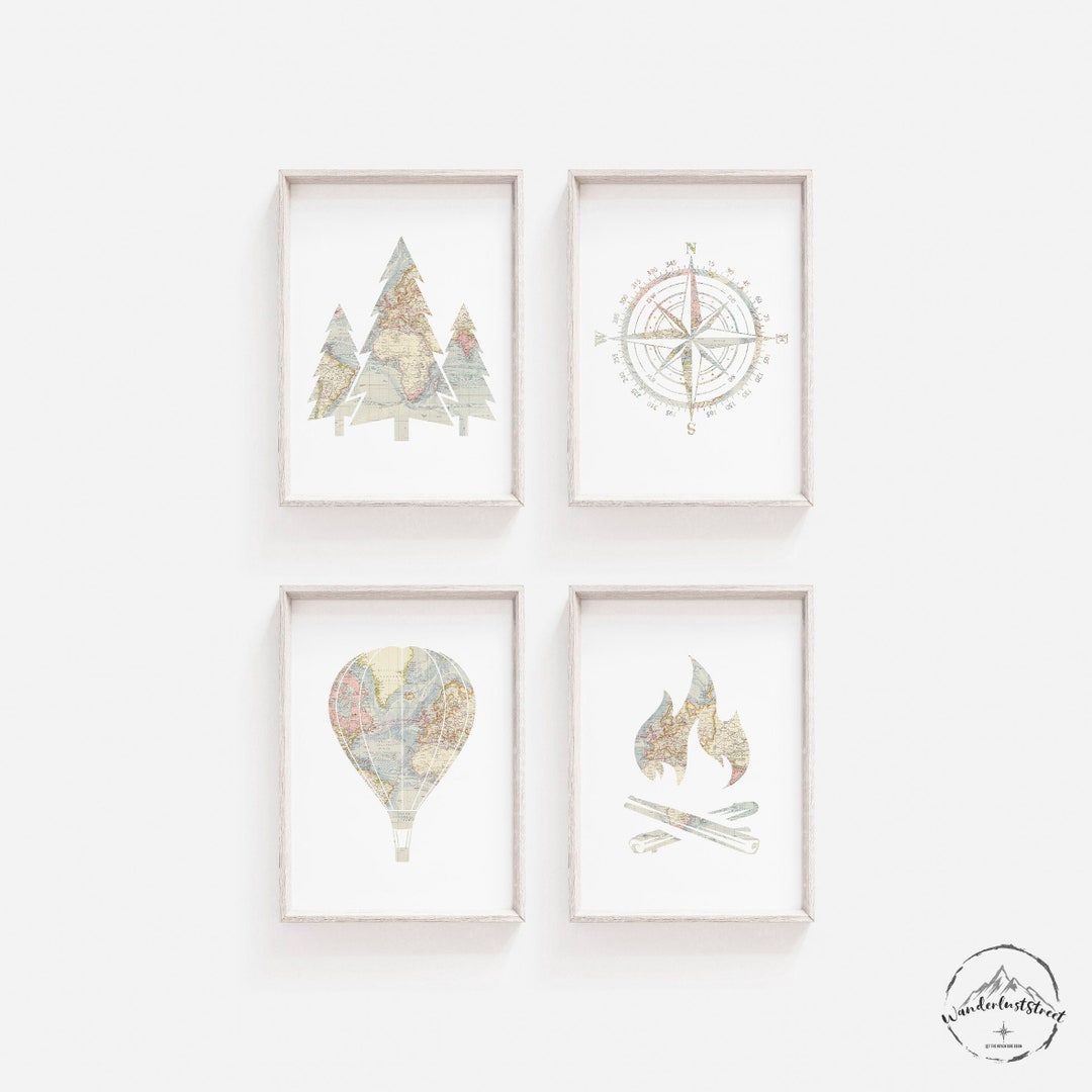 Adventure Nursery Wall Art, Camping Nursery Theme, Outdoors Bedroom ...