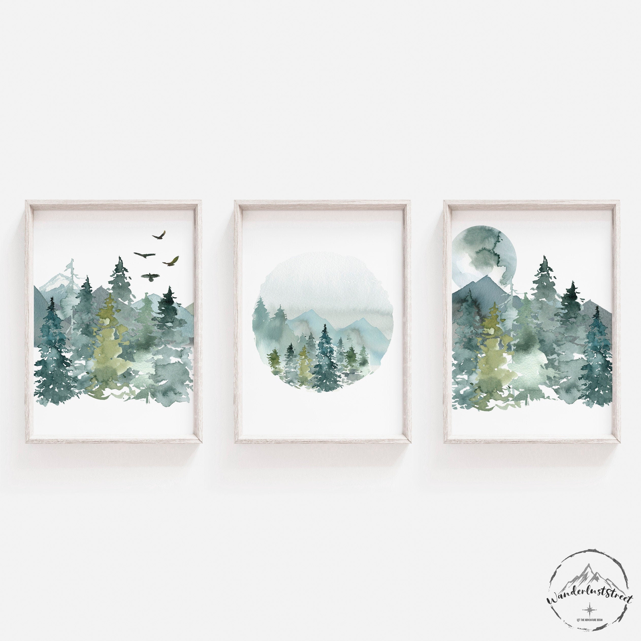 Forest Bedroom Decor Forest Wall Art Forest Home decor | Etsy