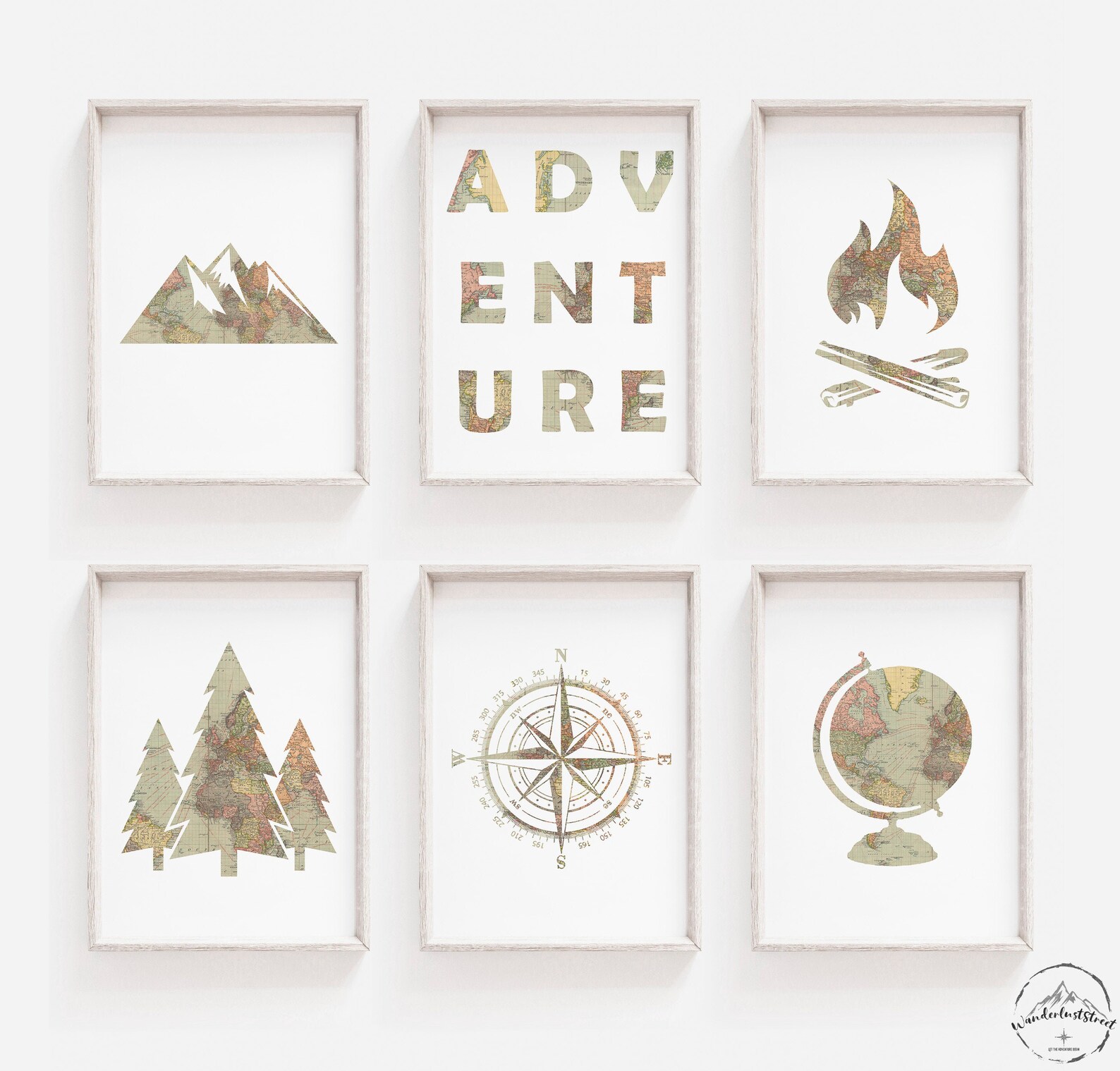 Adventure Nursery Wall Print, Scout Room Decor, Camping Nursery Prints ...