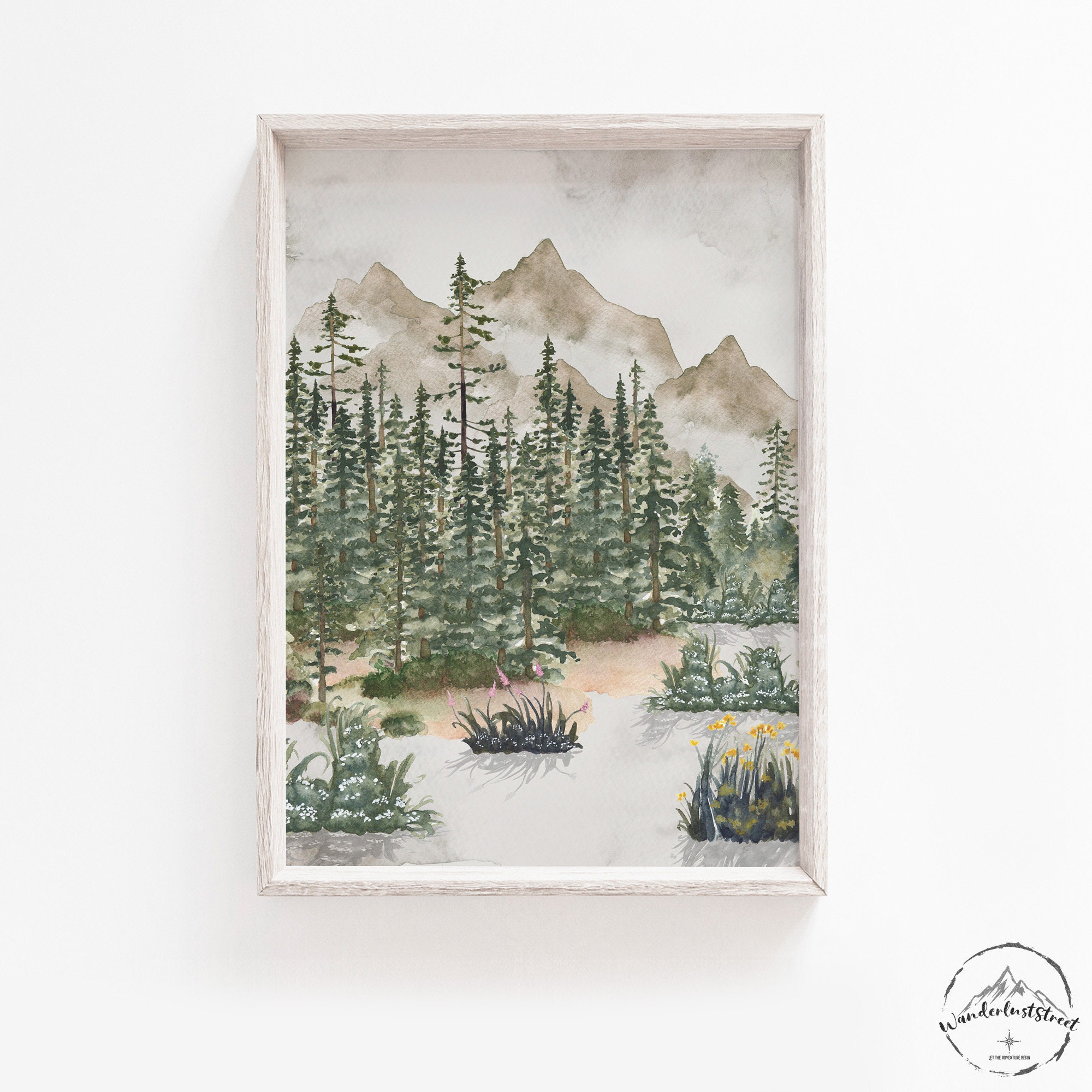 Nature Wall Art, Forest Prints, Mountain Home Decor, Nature Living Room ...