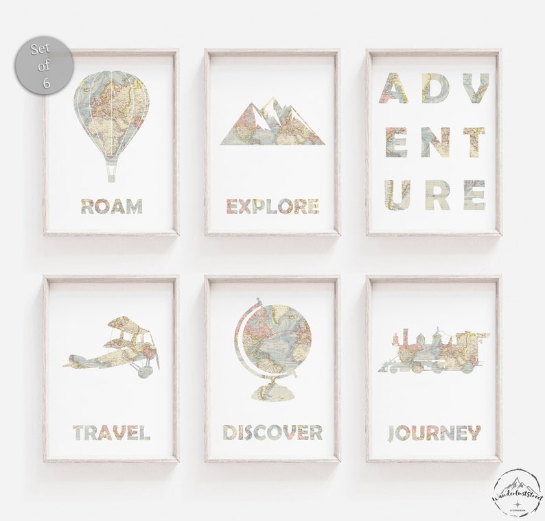 Adventure Bedroom Wall Art Adventure Playroom Decor Travel | Etsy