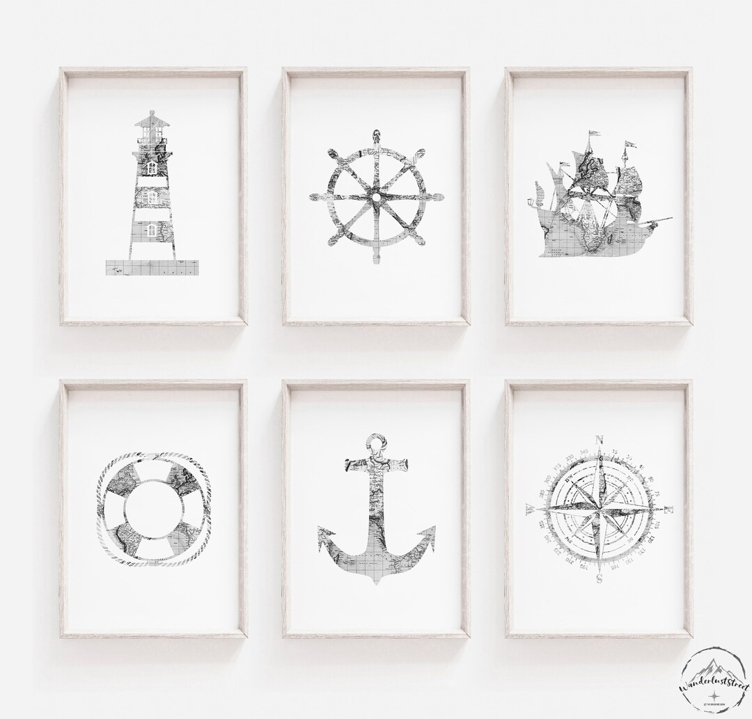 Maritime Home Decor, Beach Nursery Theme Decor, DIGITAL DOWNLOAD, Baby ...