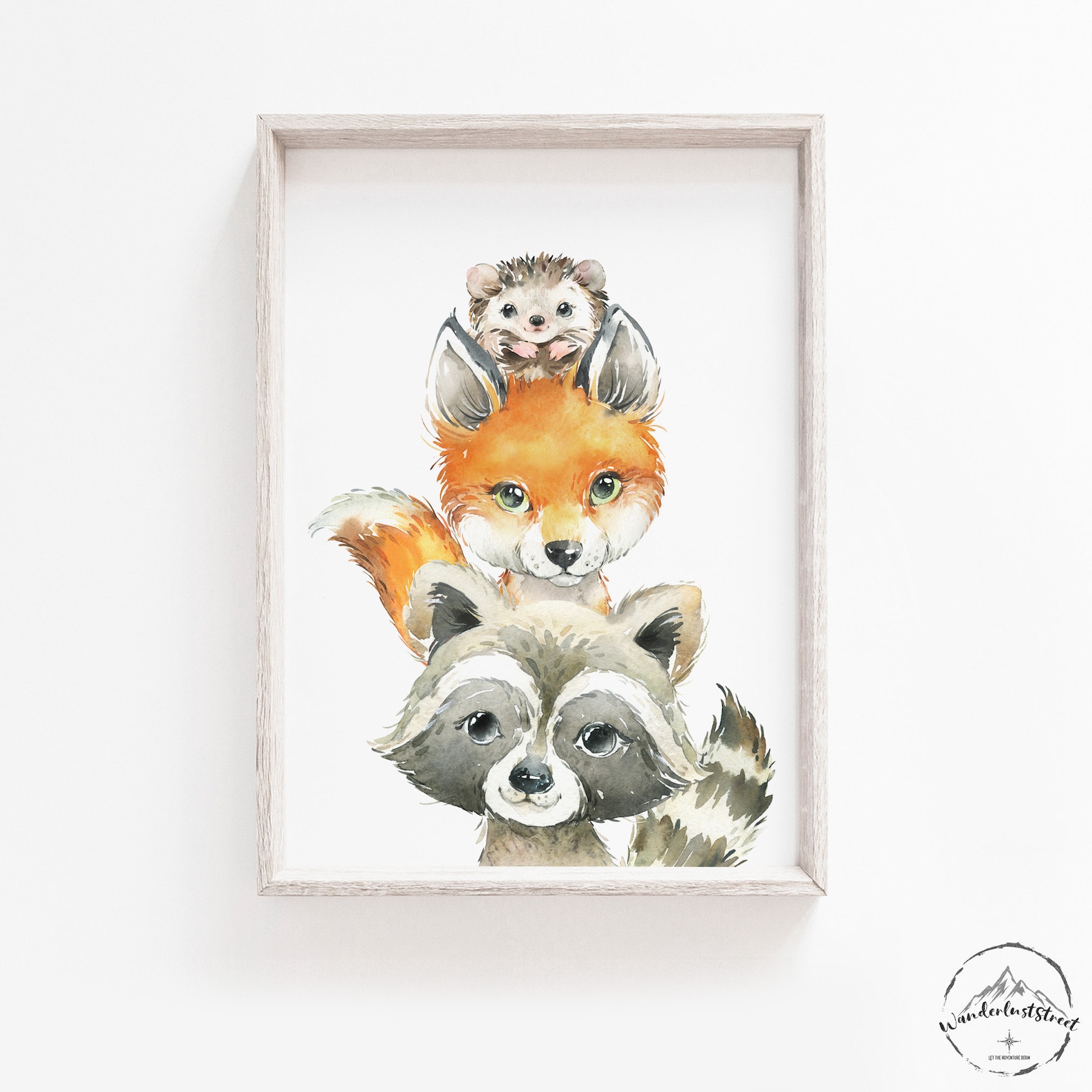Woodland Animals Wall Art Woodland Nursery Decor Forest | Etsy