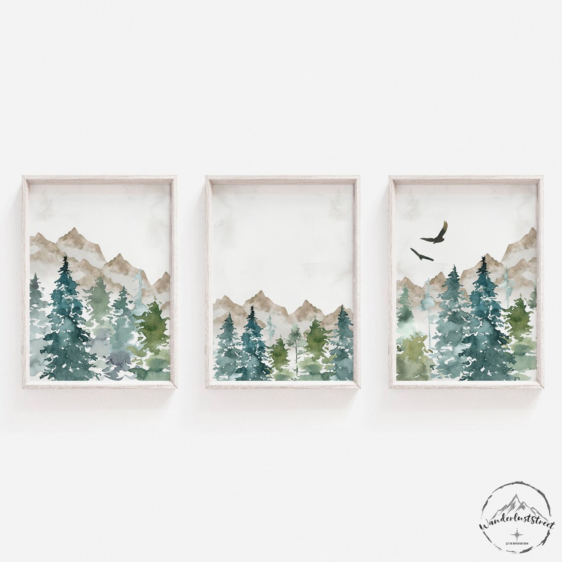 Mountain Home Decor Cabin Wall Art Nature Print Set DIGITAL - Etsy