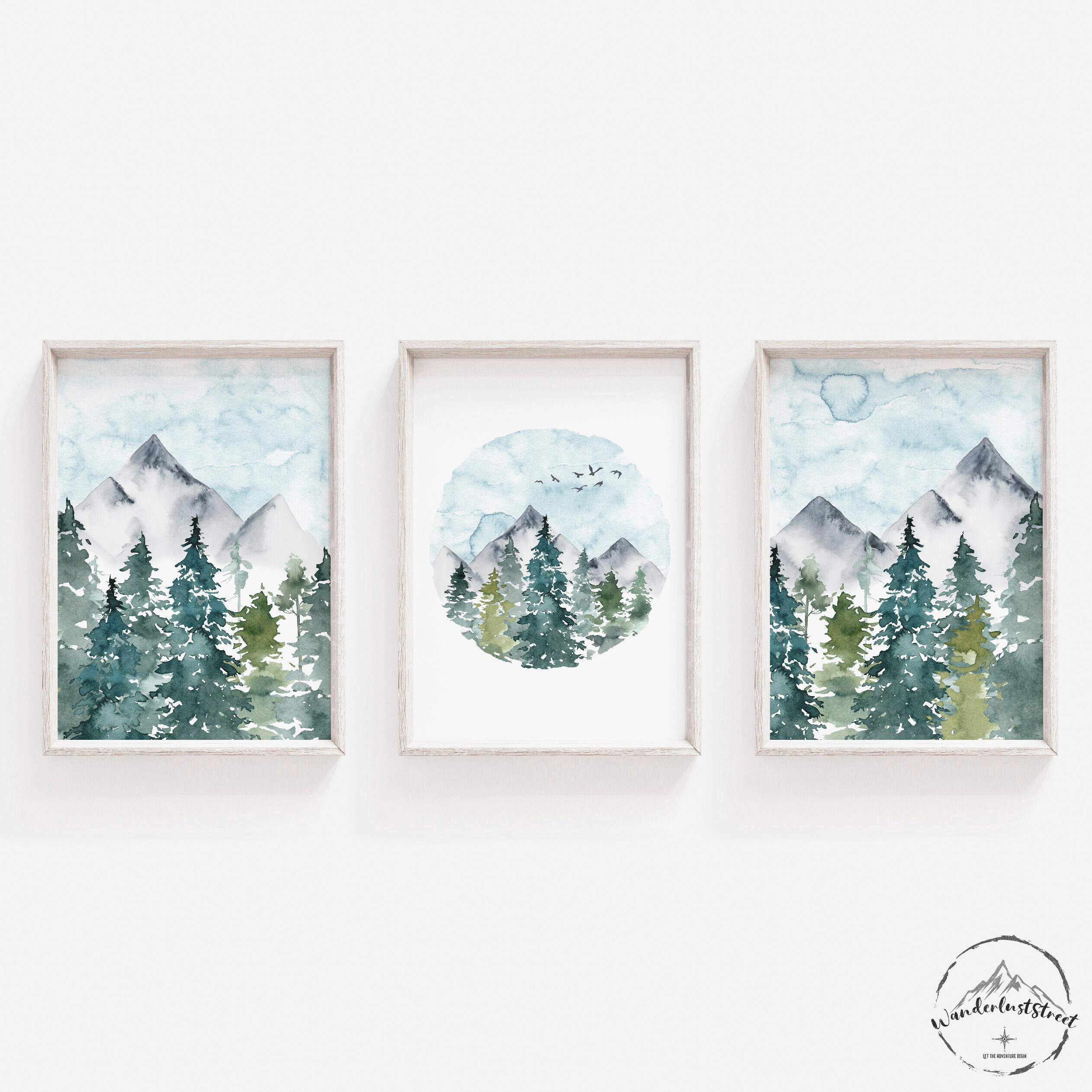 Forest Living Room Decor Mountain Bedroom Deco Nature Office | Etsy