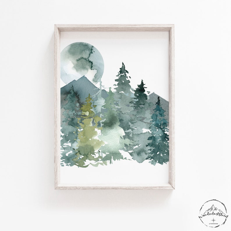 Forest Bedroom Decor Forest Wall Art Forest Home Decor - Etsy