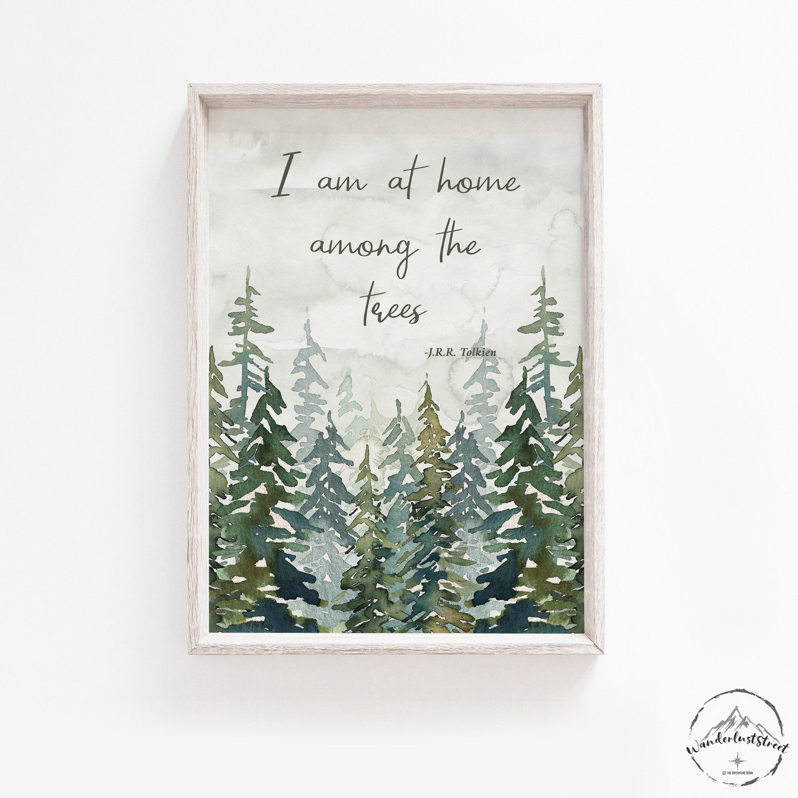 Forest Nursery Wall Art J.R.R Tolkien Quote Print I Am at - Etsy