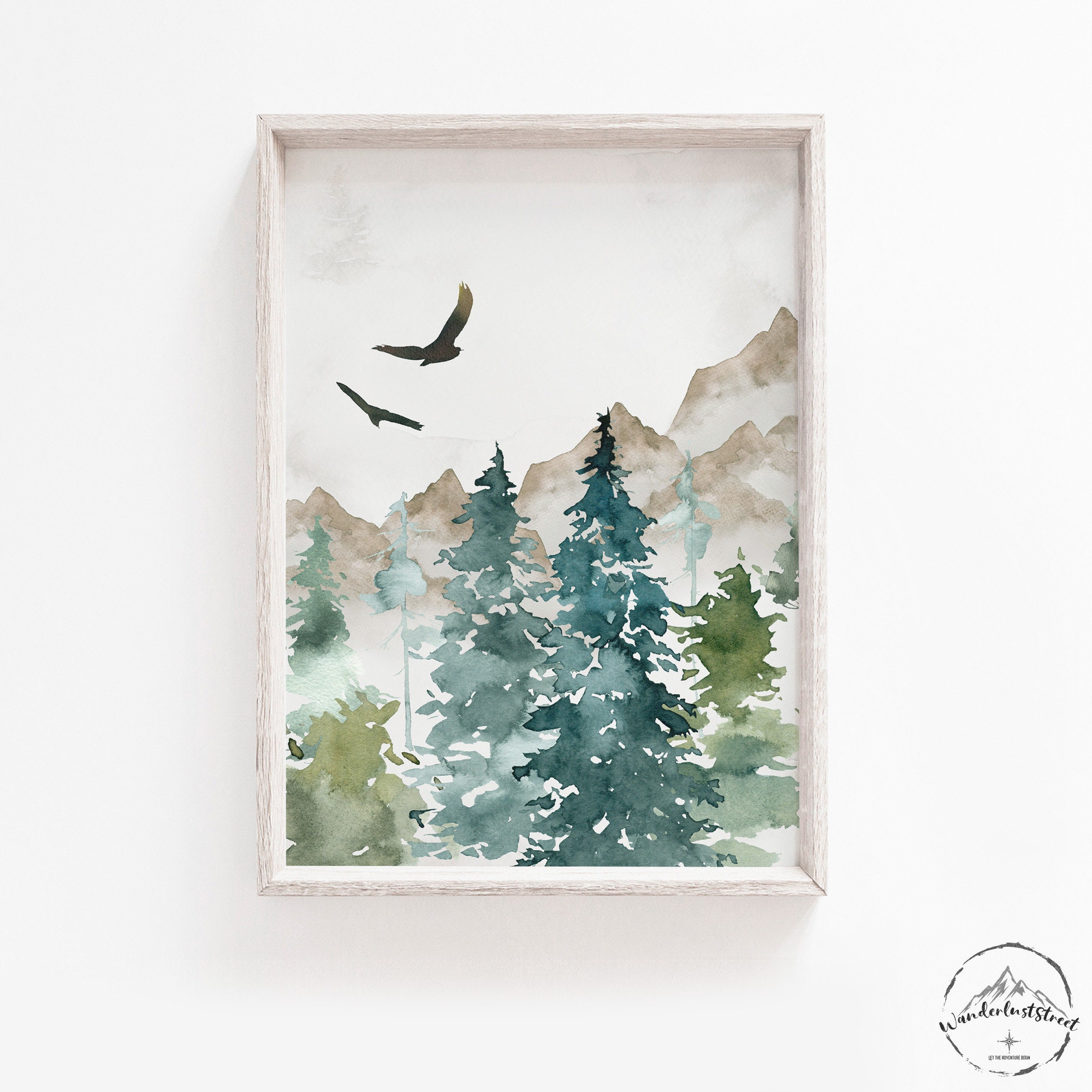 Mountain Home Decor Cabin Wall Art Nature Print Set DIGITAL | Etsy