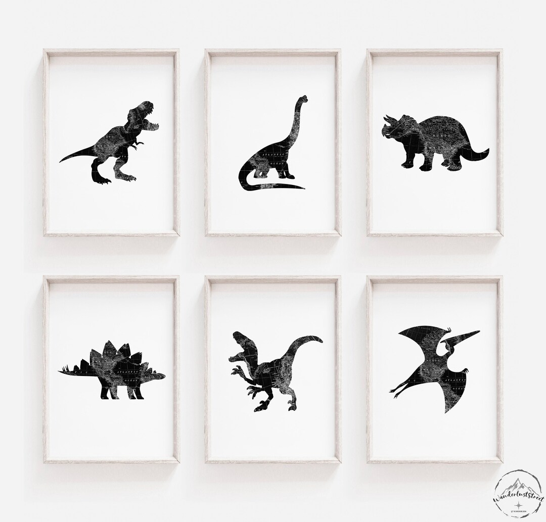 Dinosaur Bedroom Decor, Dino Prints, Dinosaur Nursery Wall Art, DIGITAL ...