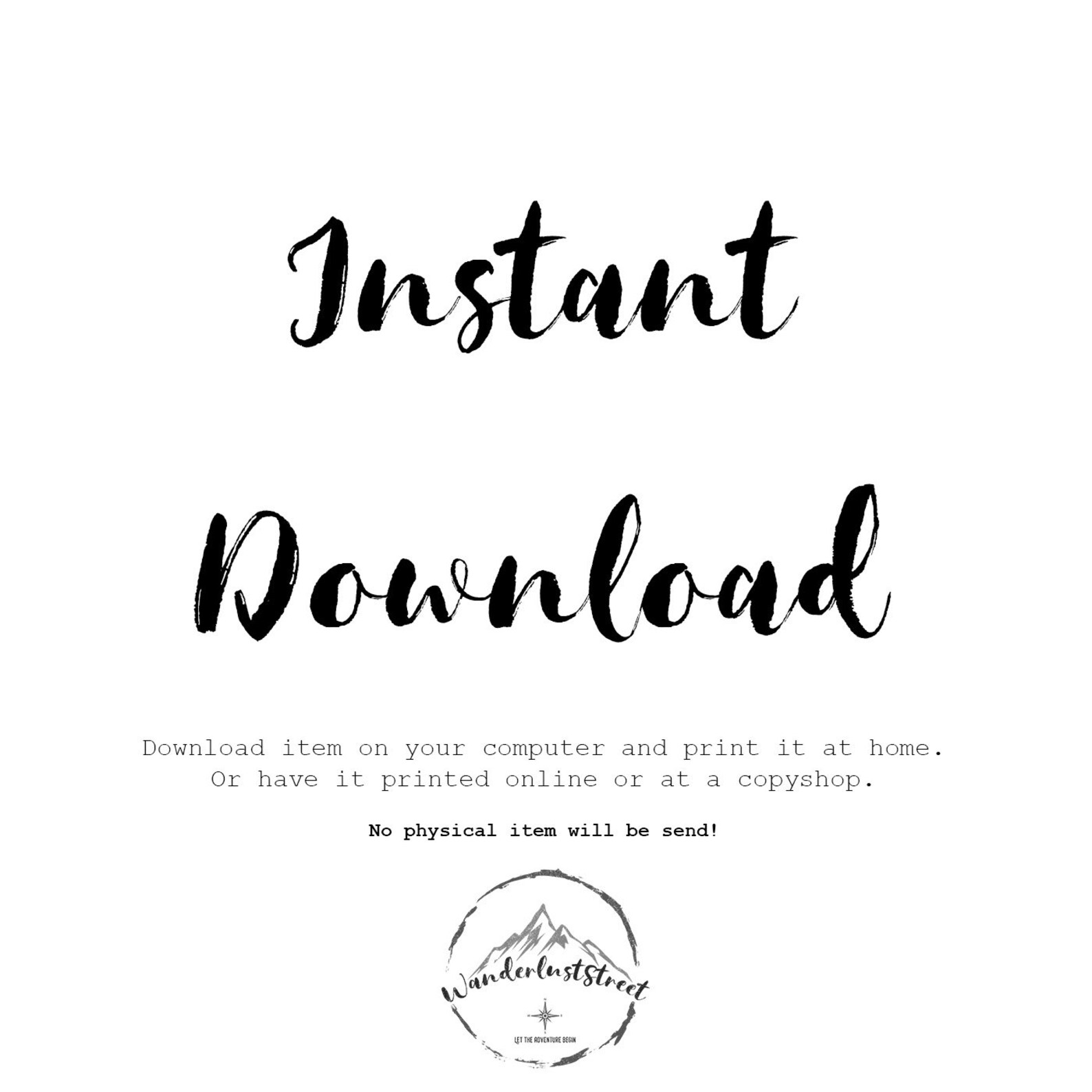 Wanderlust Sign Wall Art Travel Sign Print DIGITAL DOWNLOAD - Etsy