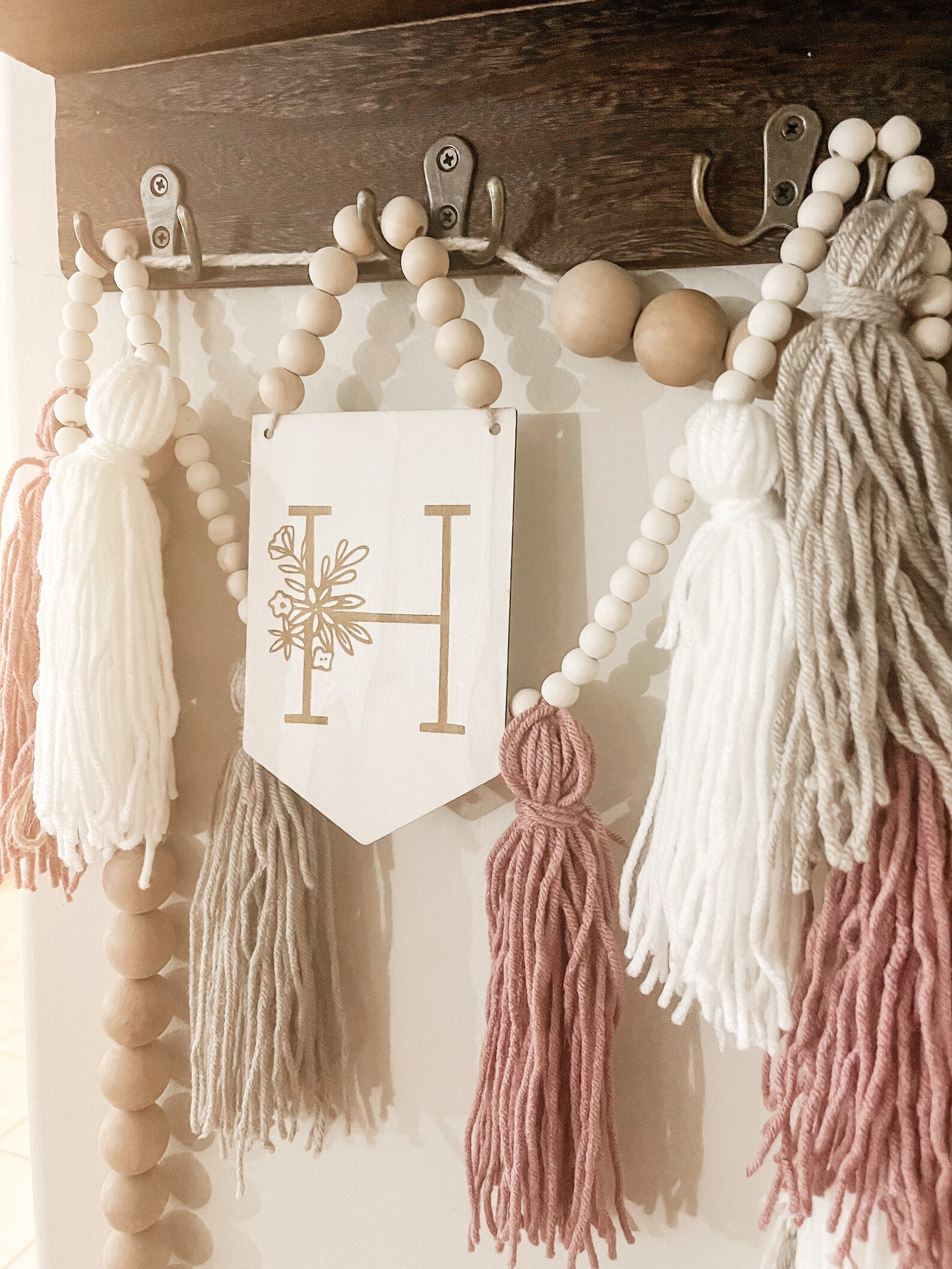 Beaded Single Letter Banner - Etsy