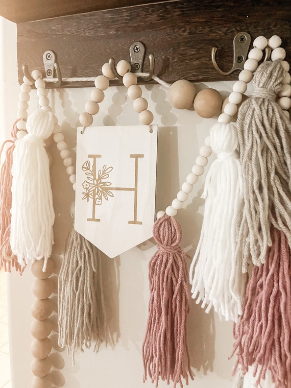 Beaded Single Letter Banner - Etsy