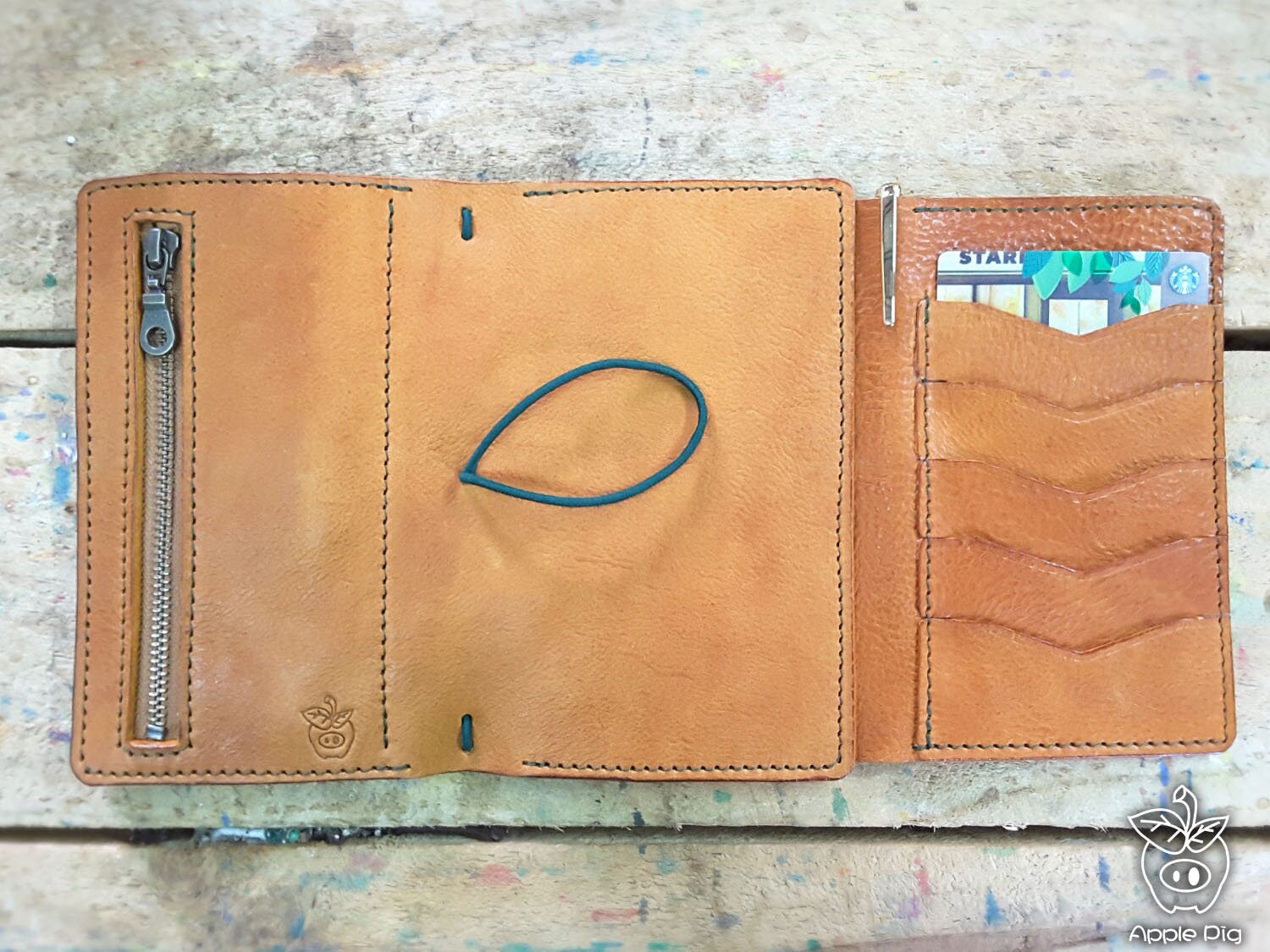 Apple Pig wallet Notebook 3 - Etsy
