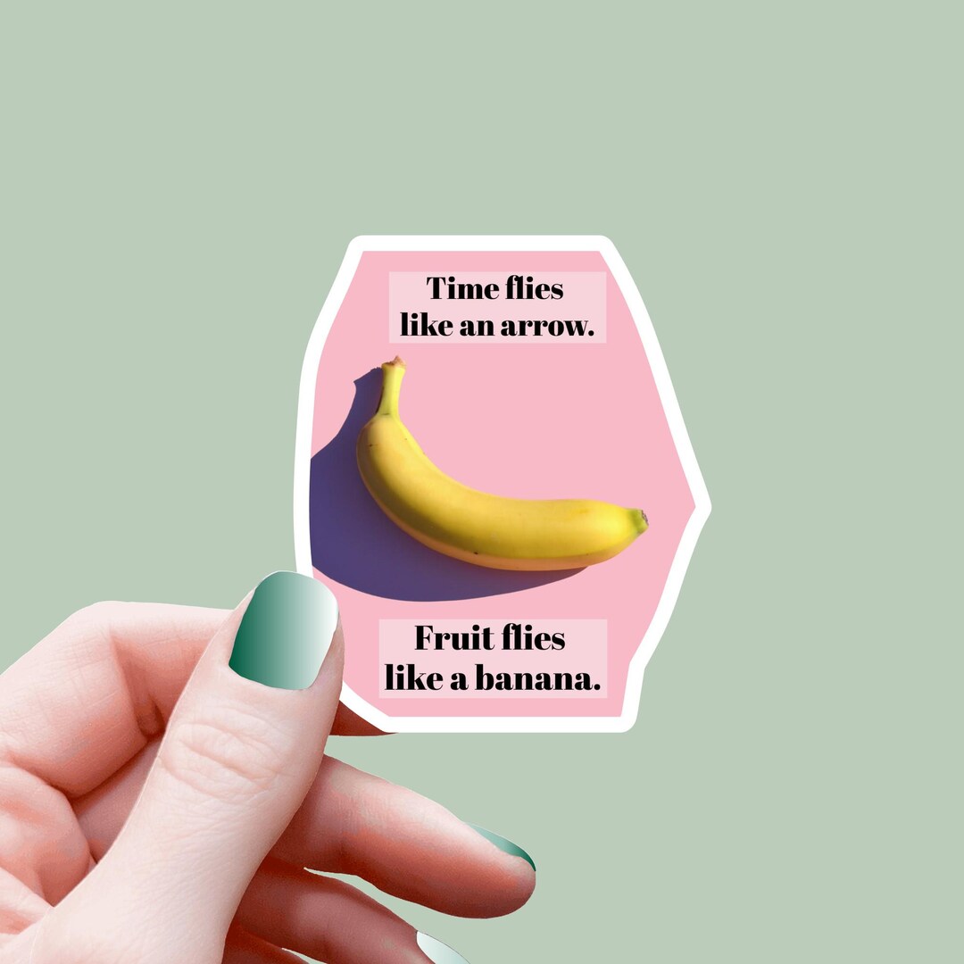 Funny Banana Sticker, Nonsense Decal for Laptop, Water Bottle, Notebook ...