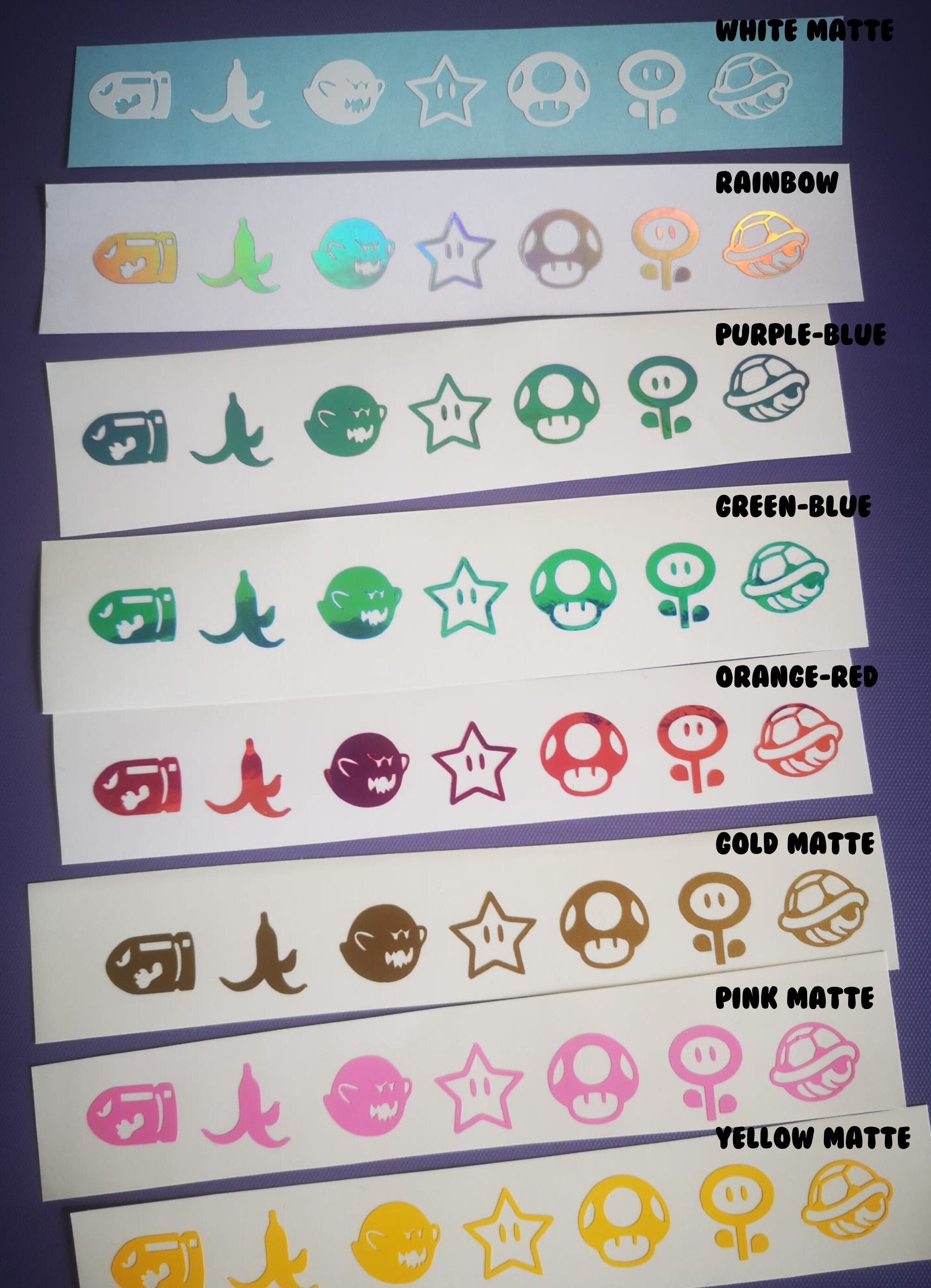 Car Button Stickers, Set of 7 Button Decals, Color Changing Holographic ...