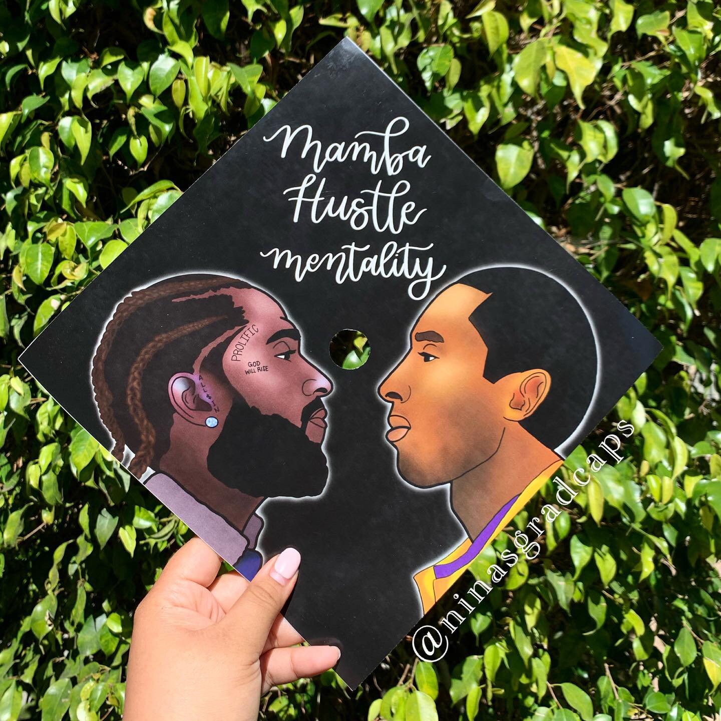 Kobe Nipsey Grad Cap / Mamba Mentality // Digital Print Grad | Etsy
