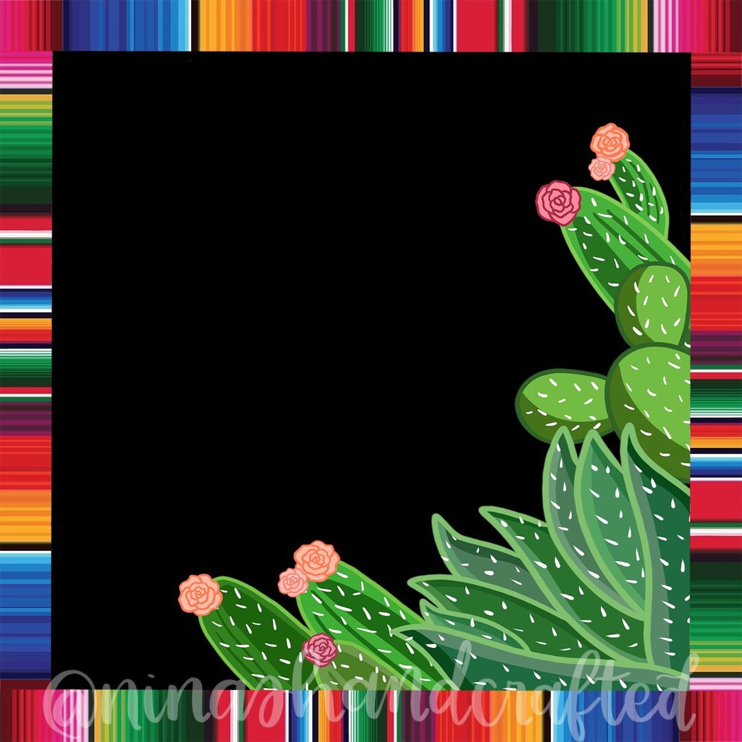 Cactus & Serape Grad Cap // Digital Print Grad Cap Topper - Etsy