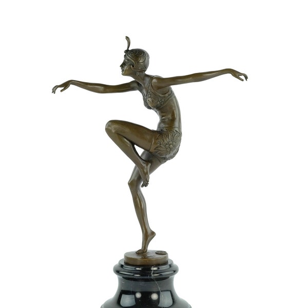 Antique Art Deco Bronze Statue - Etsy UK
