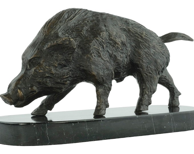 Bronze Wild Boar Sculpture Animal Art Figurine Hunting Sculpture ...