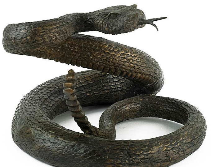 7 1/2 Cement Coiled Snake Garden Art Concrete Rattlesnake Statue - Etsy