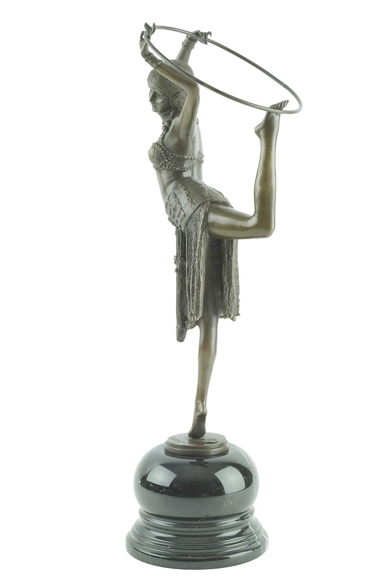 Art Deco Style Dancer Sculpture Chiparus Dancer Statue Hoop - Etsy