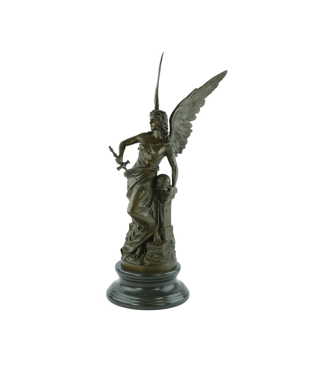 Large Bronze Minerva Sculpture Roman Goddess of Wisdom Figurine Bronze ...