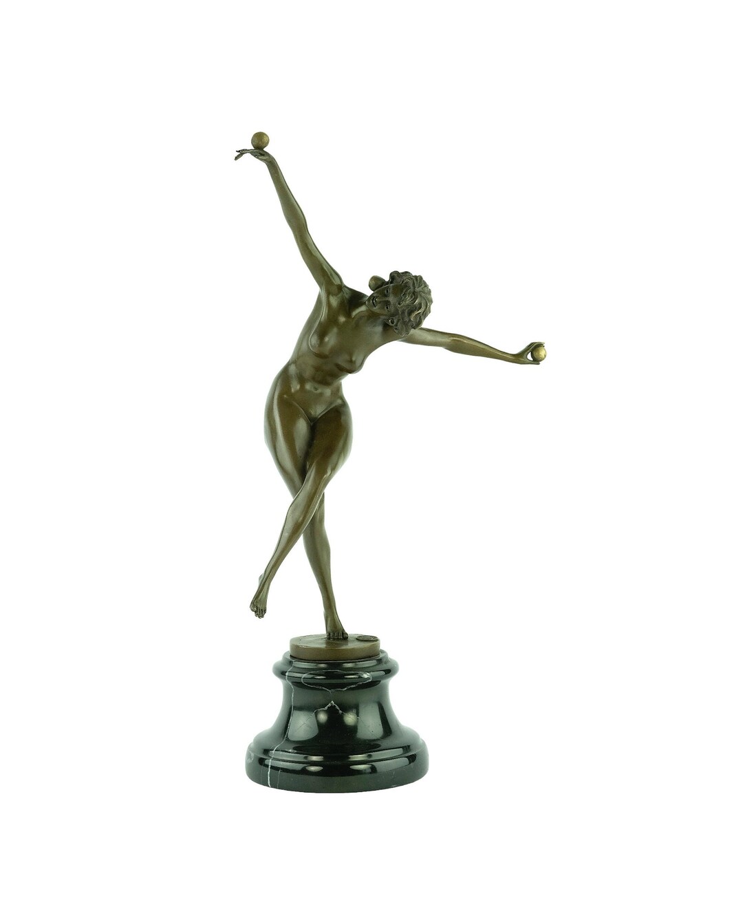 Bronze Sculpture of an Art Deco Style Female Juggler Bronze Female ...
