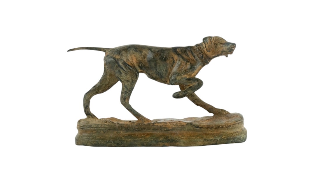 Bronze Pointer Dog Sculpture by the Pierre Chenet Foundry Bronze Dog ...