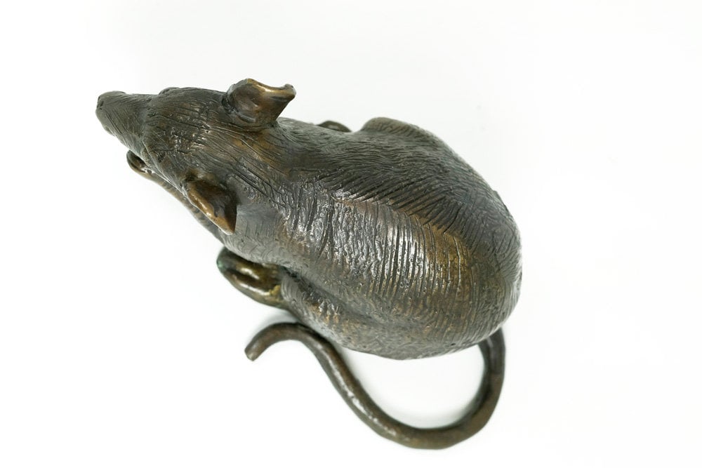 Bronze Mouse Sculpture Animal Art Figurine Mouse Statue Mouse - Etsy