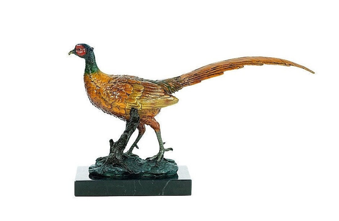 Bronze Pheasant Sculpture Animal Art Figurine Bronze Bird Art Pheasant ...