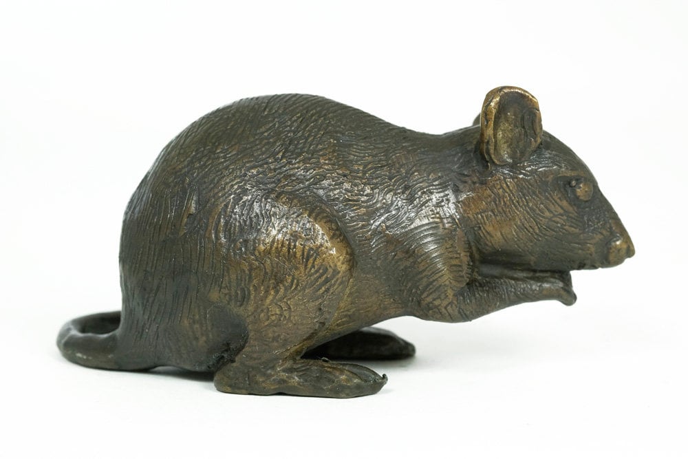 Bronze Mouse Sculpture Animal Art Figurine Mouse Statue Mouse - Etsy
