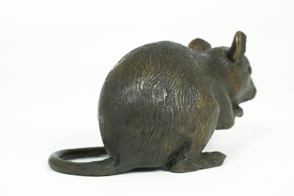 Bronze Mouse Sculpture Animal Art Figurine Mouse Statue Mouse - Etsy