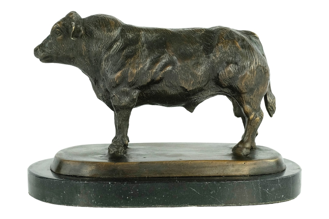 Bronze Ox Sculpture Animal Art Statue Bronze Cow Statue Cow Lovers Gift ...