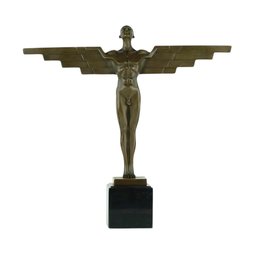 Bronze Sculpture of Icarus in Art Deco Style Large Bronze Icarus Statue ...
