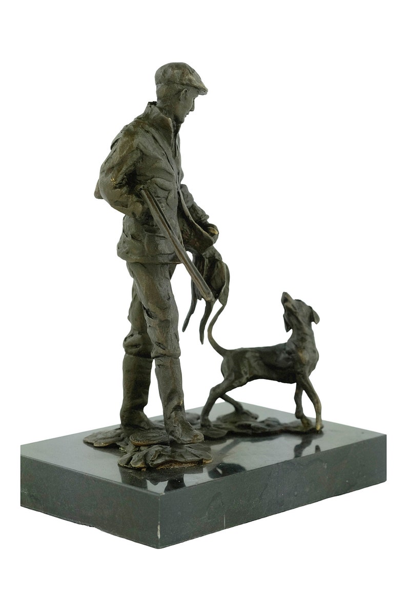 Bronze Hunter and Hound Sculpture Bronze Hunting Statue - Etsy