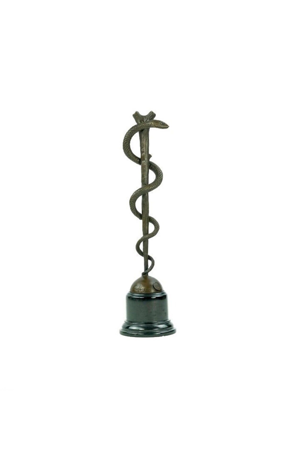 Bronze Caduceus Sculpture Caduceus Staff With Snake Animal Figurine ...